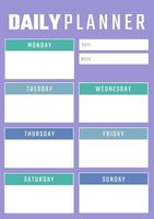 Colorful Weekly Planner Template with Notes Section from Pikwizard