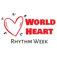 World Heart Rhythm Week Awareness Symbol with Red Heart Graphics ...