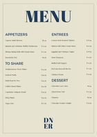 Restaurant Menu with Appetizers, Entrees, and Desserts - Download Free ...