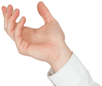 Caucasian Male Hand Outstretched on Transparent Background - Download ...