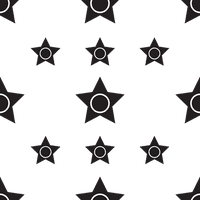 Black Star Pattern on Transparent Background, Isolated Digital ...