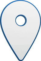 Transparent GPS Location Symbol with Blue Border Design - Download Free ...
