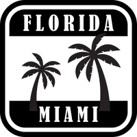 Palm Trees with Florida Miami Text on Transparent Background - Download ...
