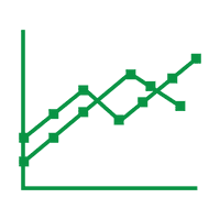 Transparent Green Line Chart Illustrating Data Analysis Trends ...
