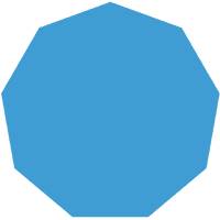 Abstract Blue Decagon Shape on Transparent Background - Download Free ...