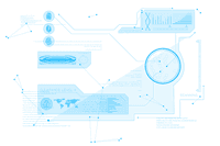 Digital Blue Data Interface on Transparent Background - Download Free ...