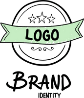 Illustration of Green Banner Logo on Transparent Background - Download ...