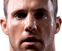 Transparent close-up of sweating Caucasian male athlete with intense ...