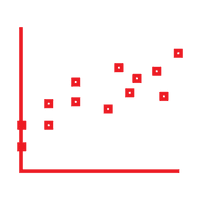 Red Scatter Chart on Transparent Background for Business Analysis ...