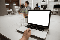 Transparent Mockup on Laptop in Modern Office Setting - Download Free ...