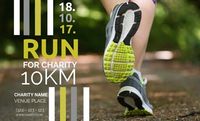Runner Feet on Pathway Promoting Charity 10KM Event Participation from ...