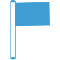 Blue Flag Icon on Transparent Background Isolated Sign Vector ...