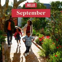 Hello September Walk - African American Family Enjoying Garden Stroll ...
