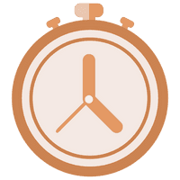 Orange Timer Icon on Transparent Background for Time Management ...