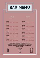 Elegant Bar Menu Template for Cafes, Bistros, and Special Events from ...