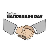 Illustration of National Handshake Day Celebrating Unity - Download ...