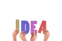 Hands Holding 'IDEA' Letters on Transparent Background - Download Free ...