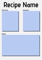 Blank Recipe Template for Cooking and Crafting Instructions - Download ...