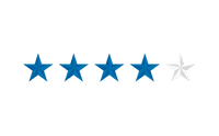 Transparent Blue and White Star Rating Icon for Reviews and Feedback ...