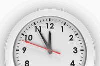 Transparent Analog Wall Clock with Black and Red Hands - Download Free ...