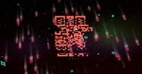 Futuristic QR Code Amidst Digital Binary Rain - Download Free Image from Pikwizard