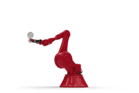 Red Robotic Arm Holding Bulb Transparent PNG for Idea and Creativity ...