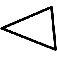 Black Outline Triangle on Transparent Background Vector - Download Free ...