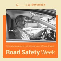 Caucasian Man Promoting Road Safety Awareness - Download Free Template ...