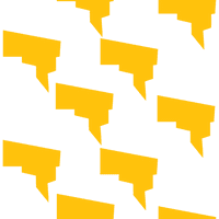 Yellow Speech Banners on Transparent Background for Communication ...