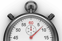 Analog Timer on Transparent Background Mockup for Sport Timing ...