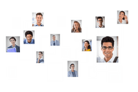 Transparent Background of Diverse Businesspeople Networking Collage ...