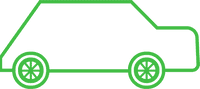 Green Car Outline Over Transparent Background Vector Illustration ...