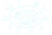 Transparent Cloud Illustration with Connectivity Icons on Pale ...