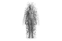 Digital Human Model on Transparent Background Illustrating Technology ...