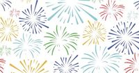 Colorful Fireworks Pattern on White Background for Celebrations ...