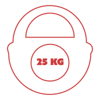 Digital Red 25kg Weight Illustration on Transparent Background ...