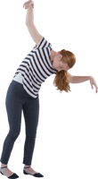 Caucasian Woman Relaxed Pose Transparent Background Lifestyle ...