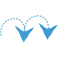 Blue Arrow Bouncing Pattern on Transparent Background - Download Free ...