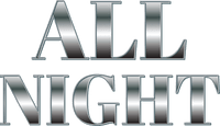 Metallic All Night Text on Transparent Background for Event Promotions ...