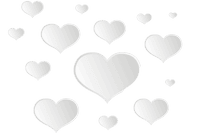 Floating White Hearts Pattern on Transparent Background - Download Free ...