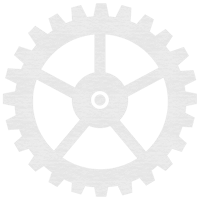 White Cog Wheel on Transparent Background for Industry and Technology ...