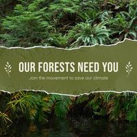 Climate Awareness Message with Forest Imagery - Download Free Template ...