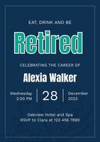 Retirement Party Invitation with Blue Background - Download Free ...