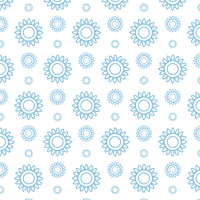 Blue Geometric Flower Shapes on Transparent Background Pattern ...