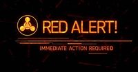 Red Alert Emergency Warning with Nuclear Symbol Background - Download ...