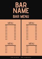 Elegant Bar Menu Template with Dual-Column Design - Download Free ...