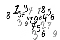 Abstract Numbers Transparent Background Digital Illustration - Download ...