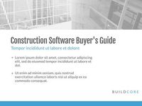 Construction Software Buyer's Guide with Modern Building Background ...