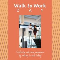 Promoting Walk to Work Day with Colleagues in Modern Office - Download ...