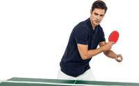 Transparent Background: Male Athlete Playing Table Tennis - Download ...